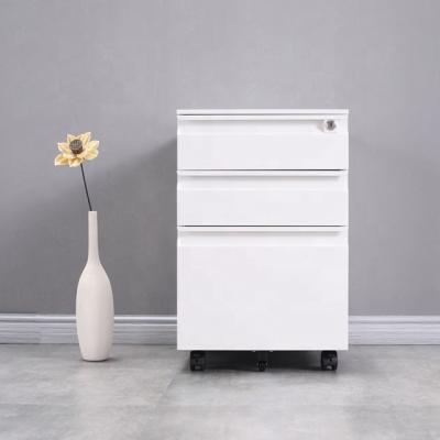 China Assembled Steel 3 Drawer Mobile Pedestal H600 W390 D500mm A4 File Cabinet for sale