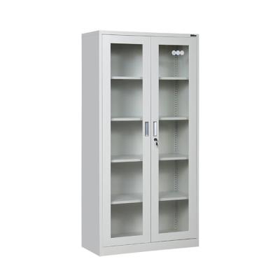 China Lockable Sliding Glass Door Steel Filing Cabinet 1850x900x450mm Visible Showcase for sale