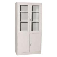 China Lockable Glass Door Filing Cabinet 1850x900x450mm Cold Rolled Steel Drug Storage for sale
