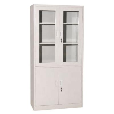 China Lockable Glass Door Filing Cabinet 1850x900x450mm Cold Rolled Steel Drug Storage for sale
