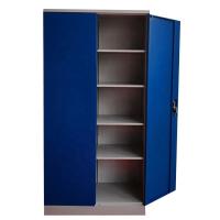 China Lockable Steel Filing Cabinet 2 Swing Doors 5 Shelves H1850 W900 D450mm for sale