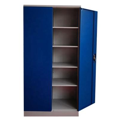 China Lockable Steel Filing Cabinet 2 Swing Doors 5 Shelves H1850 W900 D450mm for sale