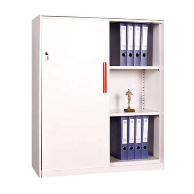 China Knocked Down Sliding Door Lockable Filing Cabinet H1090xW900xD400mm Steel for sale