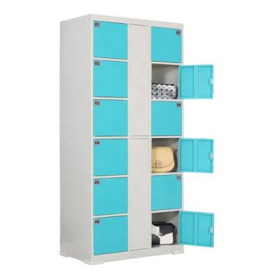 China ISO18001 Supermarket Powder Coating Smart Electronic Locker 12 Compartments H1800mm for sale