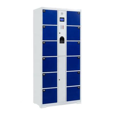 China Intelligent Controller Steel Smart Electronic Locker 12 Doors H1800mm for sale