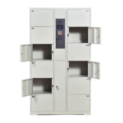 China Smart Electronic Locker 12 Compartment H1800mm for Gym School Supermarket for sale