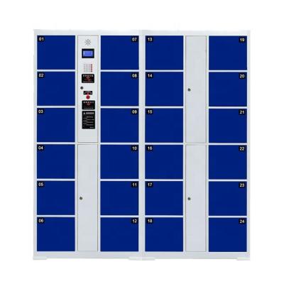 China Powder Coated Smart Electronic Locker 24 Doors H1800mm Cold Rolled Steel for sale