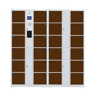 China ODM Outdoor Smart Electronic Locker Wardrobe for Parcel 24 Compartments H1800mm for sale
