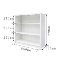 China Home Use School Easy Assemble Book Shelf Bookcase 850x330x890mm Steel for sale