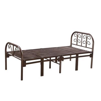 China Knock Down Metal Single Bed for Adults 1900x900mm Dormitory Furniture for sale