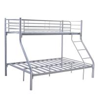 China Heavy Duty Twin Over Full Metal Bunk Bed Frame 1900x1650x900mm for Dormitory Prison School for sale