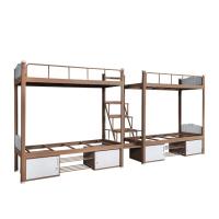 China Rust Proof Metal Bunk Bed Frame 1.2mm Thickness H1850mm for Dormitory Hotel for sale
