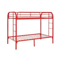 China KD Metal Bunk Bed Frame Twin Over Queen Steel Dormitory Bed 1980x1400mm for sale