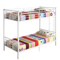 China Heavy Duty Steel Bunk Bed 2 Beds Metal Frame for Dormitory Student Use 200kg Capacity for sale