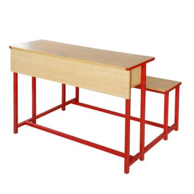 China Ergonomic School Desk with Chair 1200x400mm Steel Frame Classroom Furniture for sale