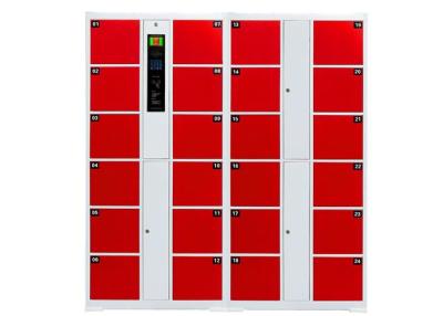 China Intelligent Parcel Smart Locker Barcode Steel Electronic Locker 24 Doors H1800mm for sale