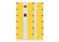 China Supermarket Fingerprint Lock Electronic Locker System 18-Compartment H1800mm for sale