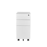 China Circular Arc Edge Steel Mobile Pedestal 3 Drawer H600mm W300mm D500mm for sale