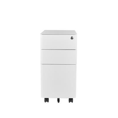 China Circular Arc Edge Steel Mobile Pedestal 3 Drawer H600mm W300mm D500mm for sale