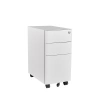China Anti Tilt 3 Drawer Mobile Pedestal Steel Filing Cabinet H600mm W300mm D500mm for sale