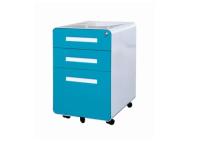 China Round Edge Ergonomic 3 Drawer Mobile Pedestal Storage Cabinet for sale