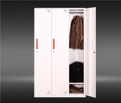China 3 Door Steel Locker Cabinet H1850xW900xD450mm for Employee Staff Changing Room for sale