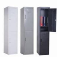 China Metal Storage Locker Cabinet 2 Door Clothing Wardrobe H1850 W900 D450mm 0.15cbm for sale