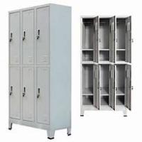 China Heavy Duty 9 Door Metal Clothes Wardrobe Freestanding Closet H1800 W900 D420 for sale