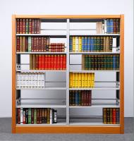 China Wooden Plate 6 Layer Metal Book Shelf H2000mm W950mm D450mm for Library School for sale