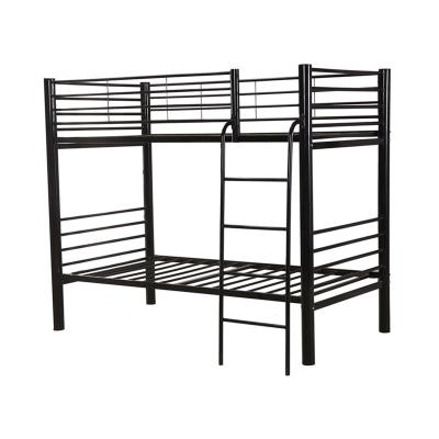China Black Twin Size All Steel Military Triple Bunk Bed Frame 2000x900x1500mm for sale