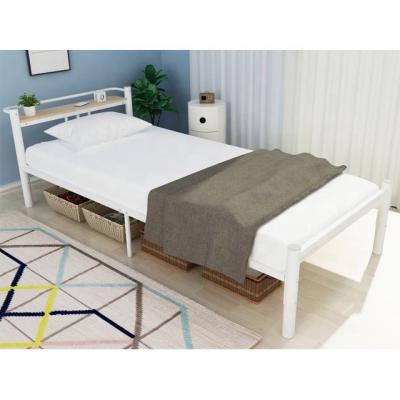 China Modern Style Single Metal Bed Frame 1900x900mm Knocked Down Easy Assembly for sale