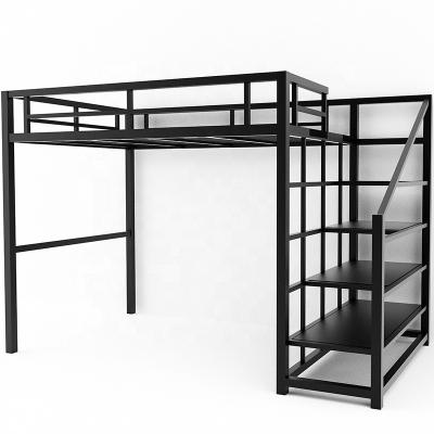 China Adult Student Metal Loft Bed Frame 1900x900mm for School Home Hotel Use for sale
