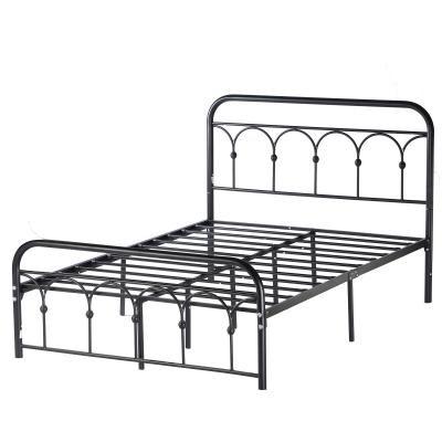 China Adult Single Metal Bed Frame 1900x900mm Bedroom Furniture ISO9001 ISO14001 for sale