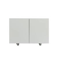China White Steel 2 Door Copier Cabinet Mobile Pedestal File Printer Stand 600x600x450mm for sale