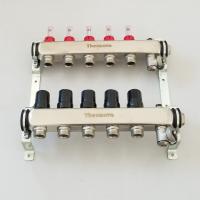 China Stainless Steel Floor Heating Manifolds Set With Flow Meter , Flow Meter SS Manifold for sale