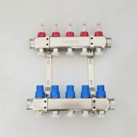 China Stainless Steel 304 Underfloor Heating Manifolds set with flowmeters for sale