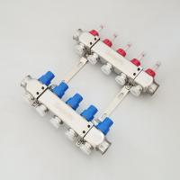 China Stainless Steel 304 Underfloor Heating Manifolds set with flowmeters for sale