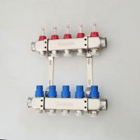 China Stainless Steel 304 Underfloor Heating Manifolds set with flowmeters for sale
