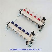 China Underfloor heating 5 port flow meter manifold with a drain and automatic vent assembly , Radiant Heat Manifold Assembly for sale