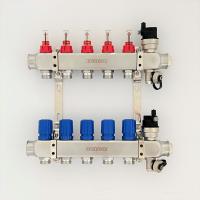 China Under Floor Central Heating Manifolds ,Stainless Steel Flow Meter Manifold for sale