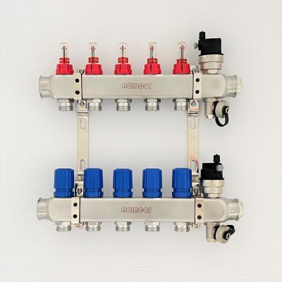 China Under Floor Central Heating Manifolds ,Stainless Steel Flow Meter Manifold for sale