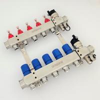 China Under Floor Central Heating Manifolds ,Stainless Steel Flow Meter Manifold for sale