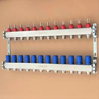 China 12 Circuits stainless steel radiant floor heating manifold for sale