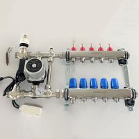 China Stainless steel 304L Heating Manifold with Zone Pump/Mix Valve ,manifold for mix-water system for sale