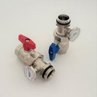 China Manifold Ball Valve With Temperature Gauge , 1'' Ball Valves Pair and Temperature Gauge for Radiant Heating for sale