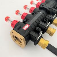 China Radiant Floor Heat Manifolds, EP Radiant Heat Manifold,Nylon Manifold with flow meter with bracket for Radiant heating for sale