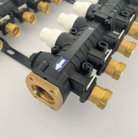 China Radiant Floor Heat Manifolds, EP Radiant Heat Manifold,Nylon Manifold with flow meter with bracket for Radiant heating for sale
