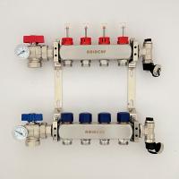 China stainless steel radiant water heating manifolds for central heating system, floor heating manifold for sale