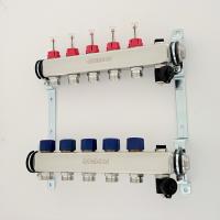 China Stainless Steel Central Floor Heating Pipe Manifold , Pex Radiant Floor Heating Manifold Assembly for sale
