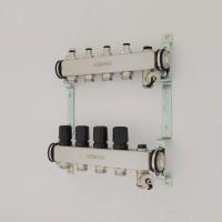 China 4 Loop water SS manifold for central underfloor heating system , Under floor heating manifolds for sale